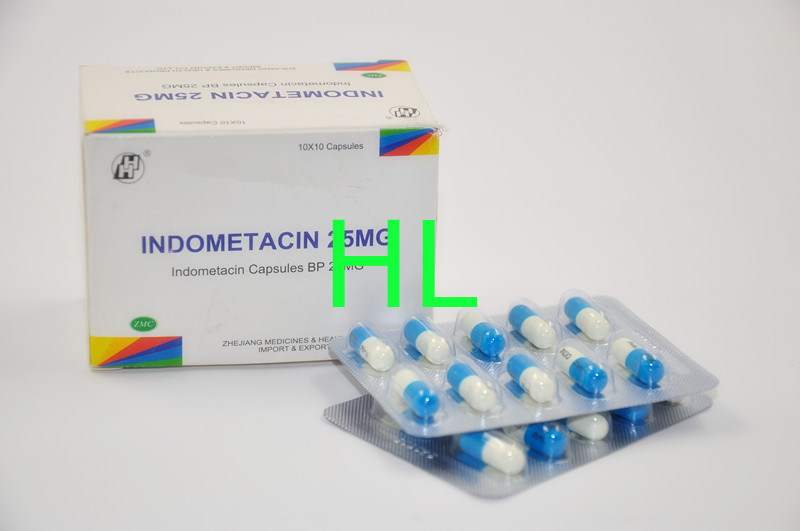 Indomethacin Capsules 25MG BP/USP Antirheumatics 10*10's/doos